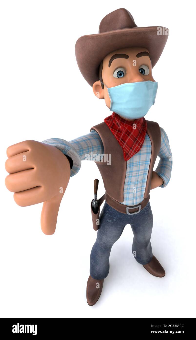 3D illustration of a cartoon character with a mask Stock Photo - Alamy
