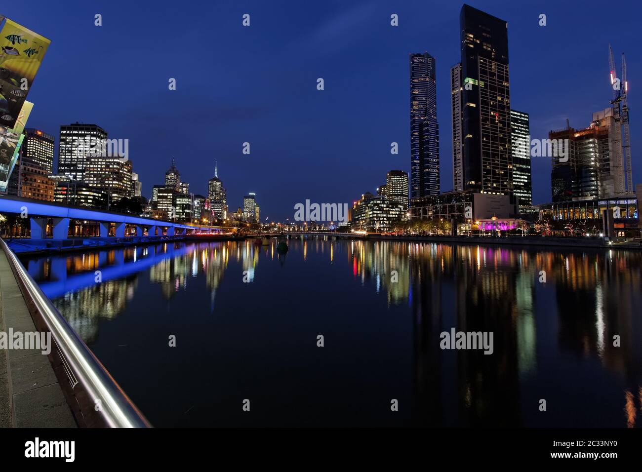 Melbourne at night Stock Photo - Alamy