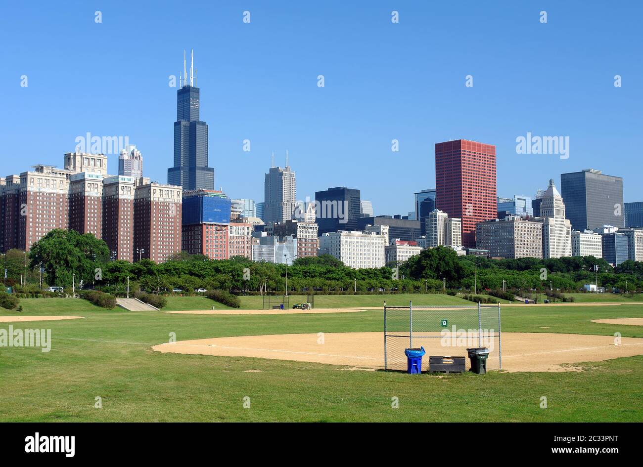 Baseball field city cityscape downtown building hi-res stock ...