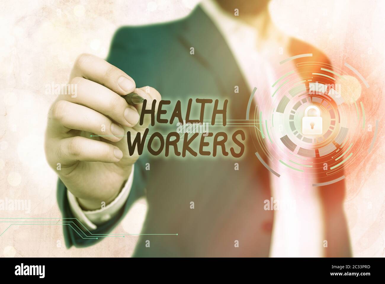 Handwriting Text Writing Health Workers Conceptual Photo Showing Whose