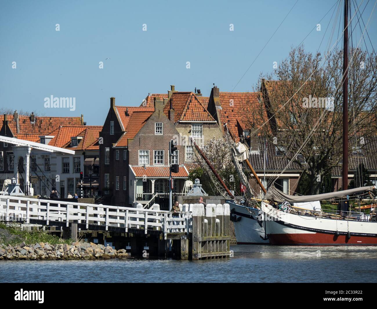 bridge and boat Stock Photo - Alamy
