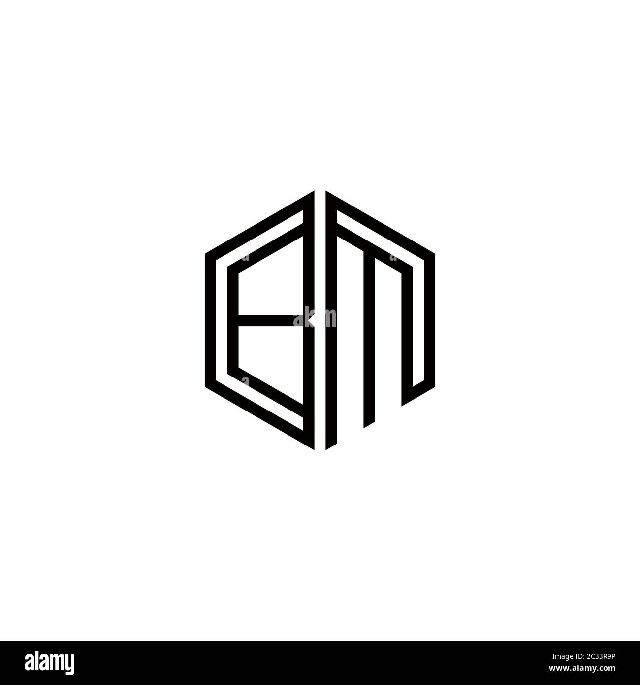 Letter bm vector vectors hi-res stock photography and images - Alamy