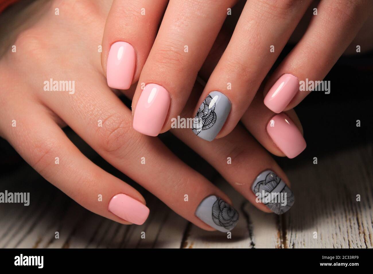 The refined beautiful female fingers Stock Photo - Alamy