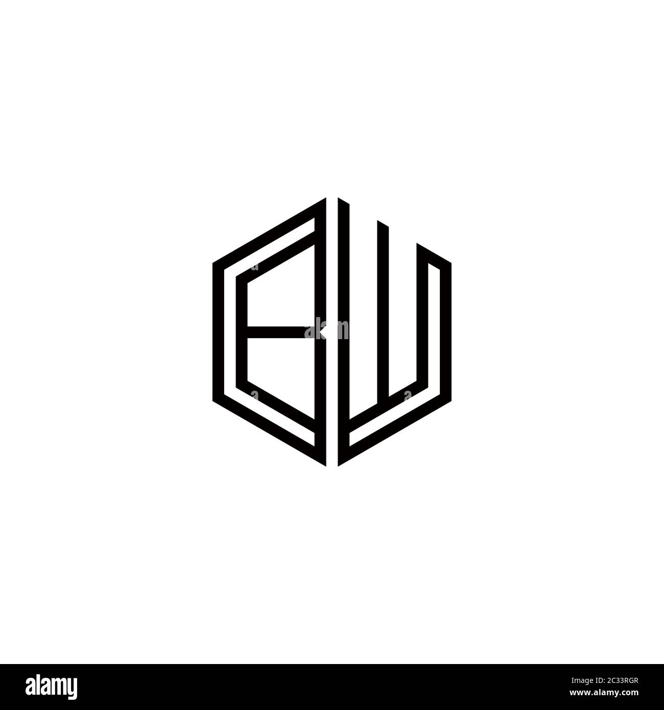 Letter bw vector vectors hi-res stock photography and images - Alamy