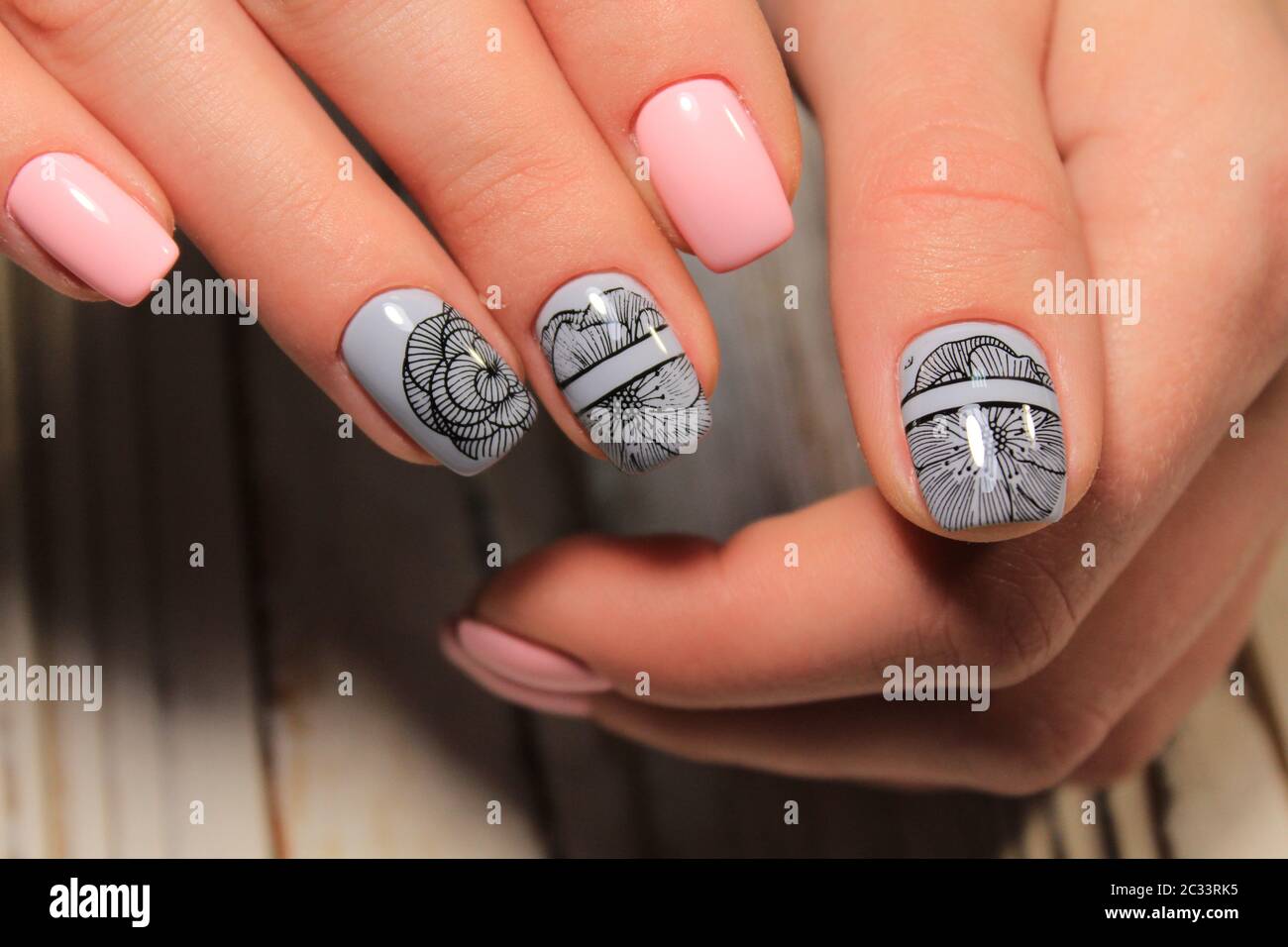 The refined beautiful female fingers Stock Photo - Alamy