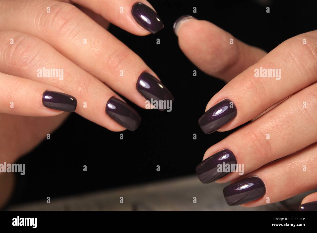 The refined beautiful female fingers Stock Photo - Alamy