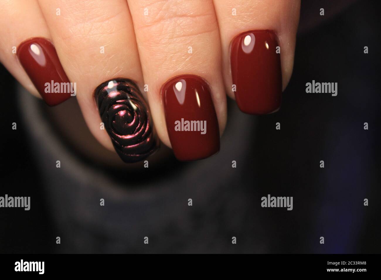 The refined beautiful female fingers Stock Photo - Alamy