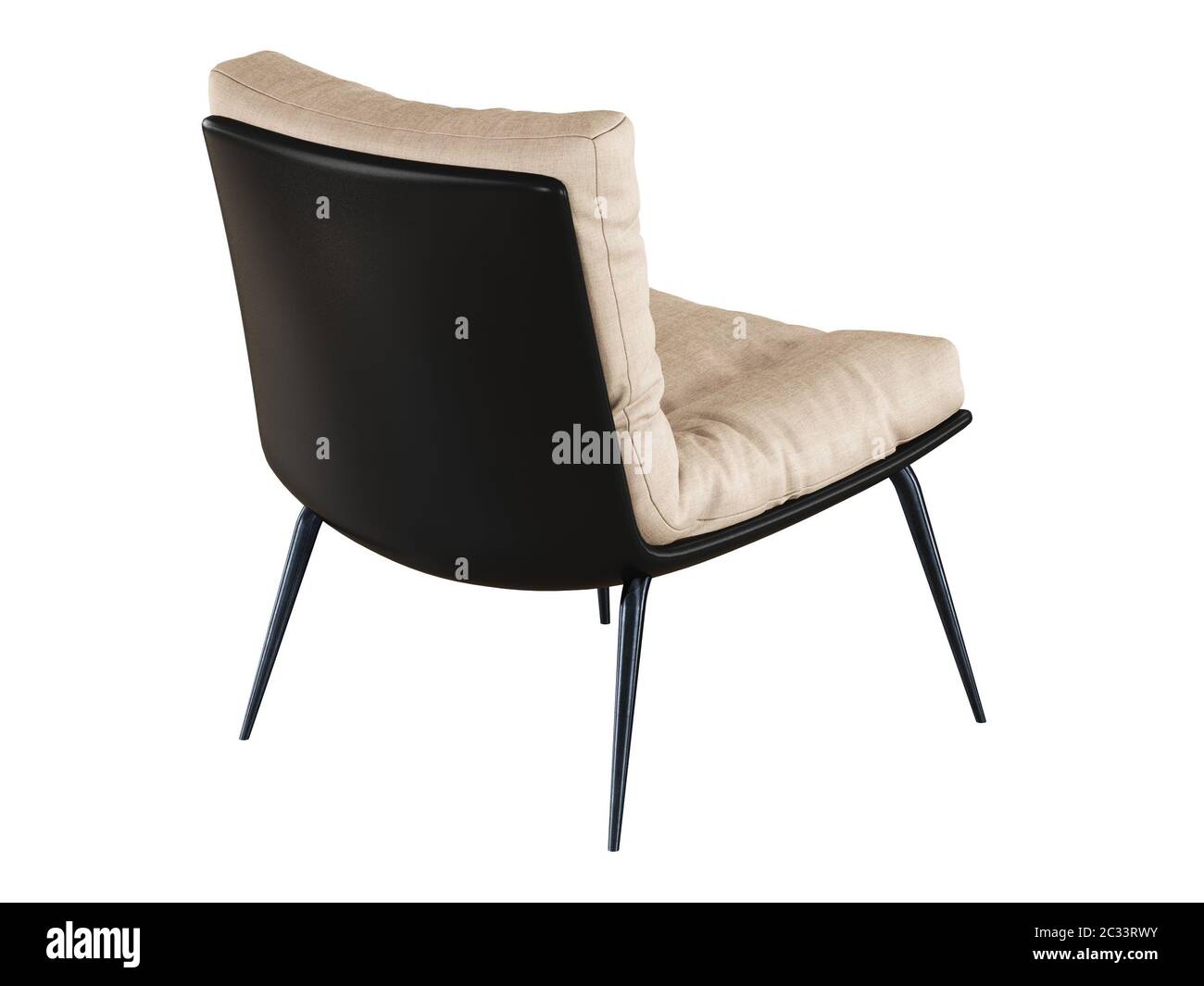 Soft chair made of fabric on a white background 3d rendering Stock ...