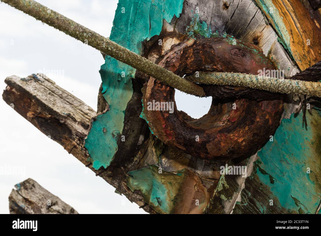 Detail of a shipwreck Stock Photo - Alamy