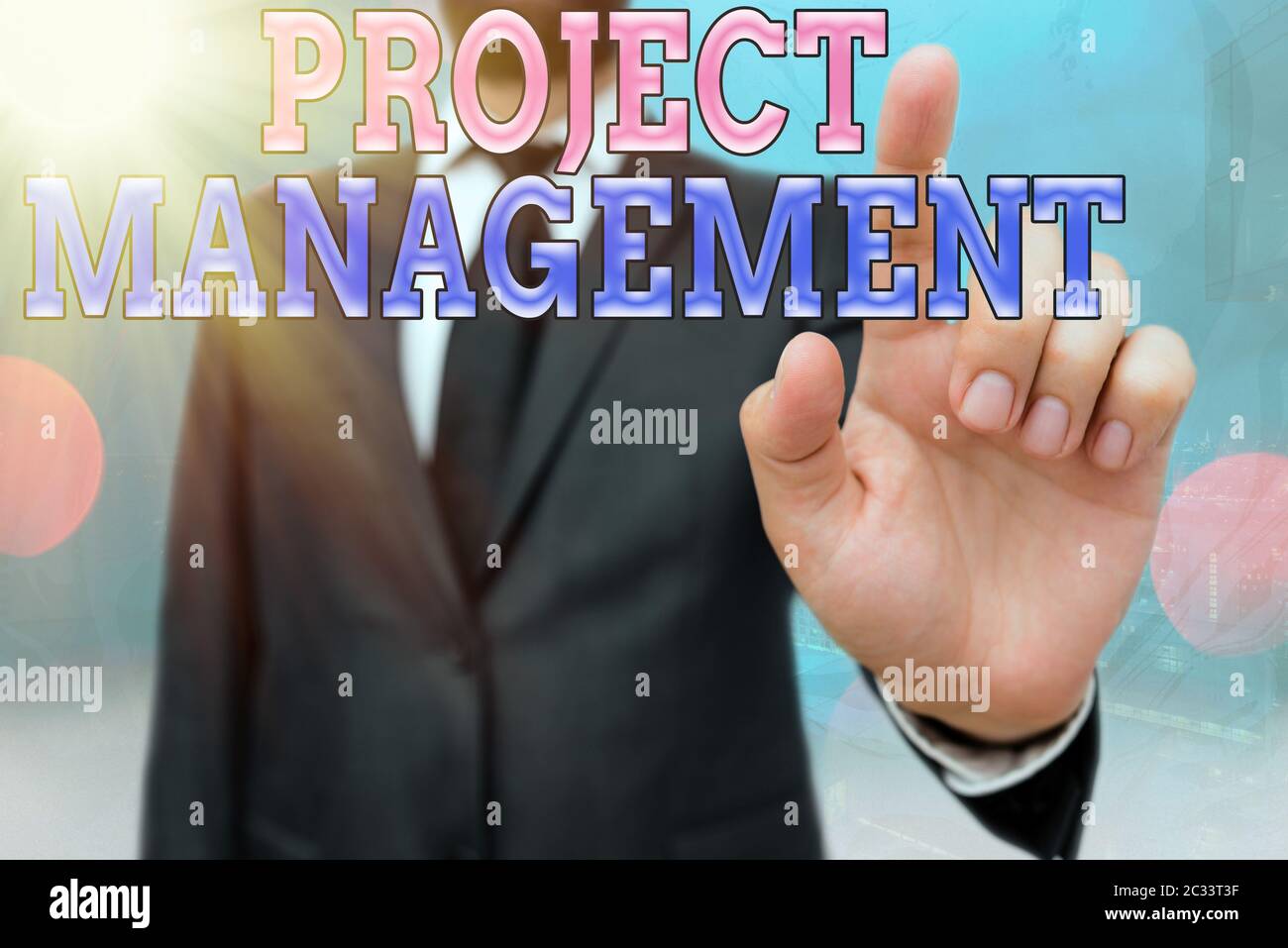 Writing note showing Project Management. Business concept for practice ...