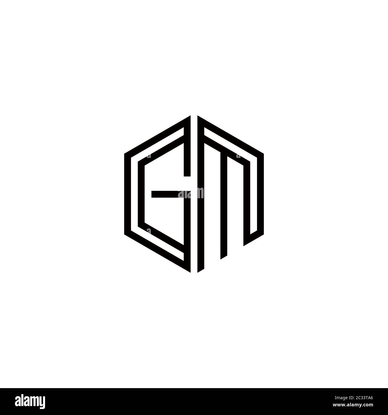 Gm letter logo Stock Vector Images - Alamy