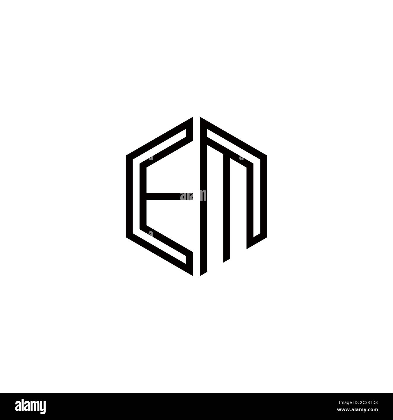 Em modern logo hi-res stock photography and images - Alamy