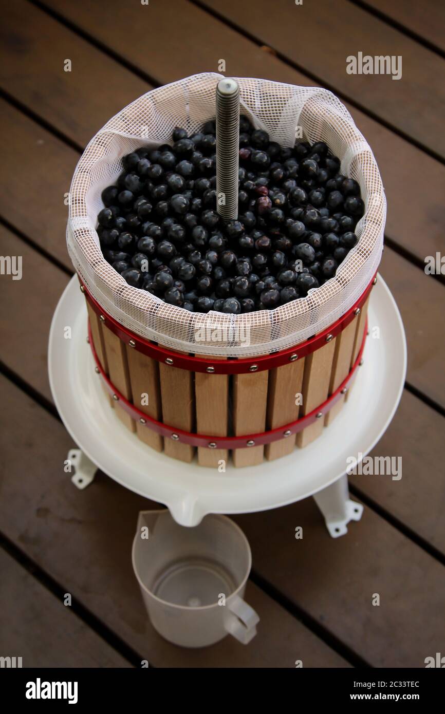 Details Detailed views of the winemaking, wine press Stock Photo - Alamy