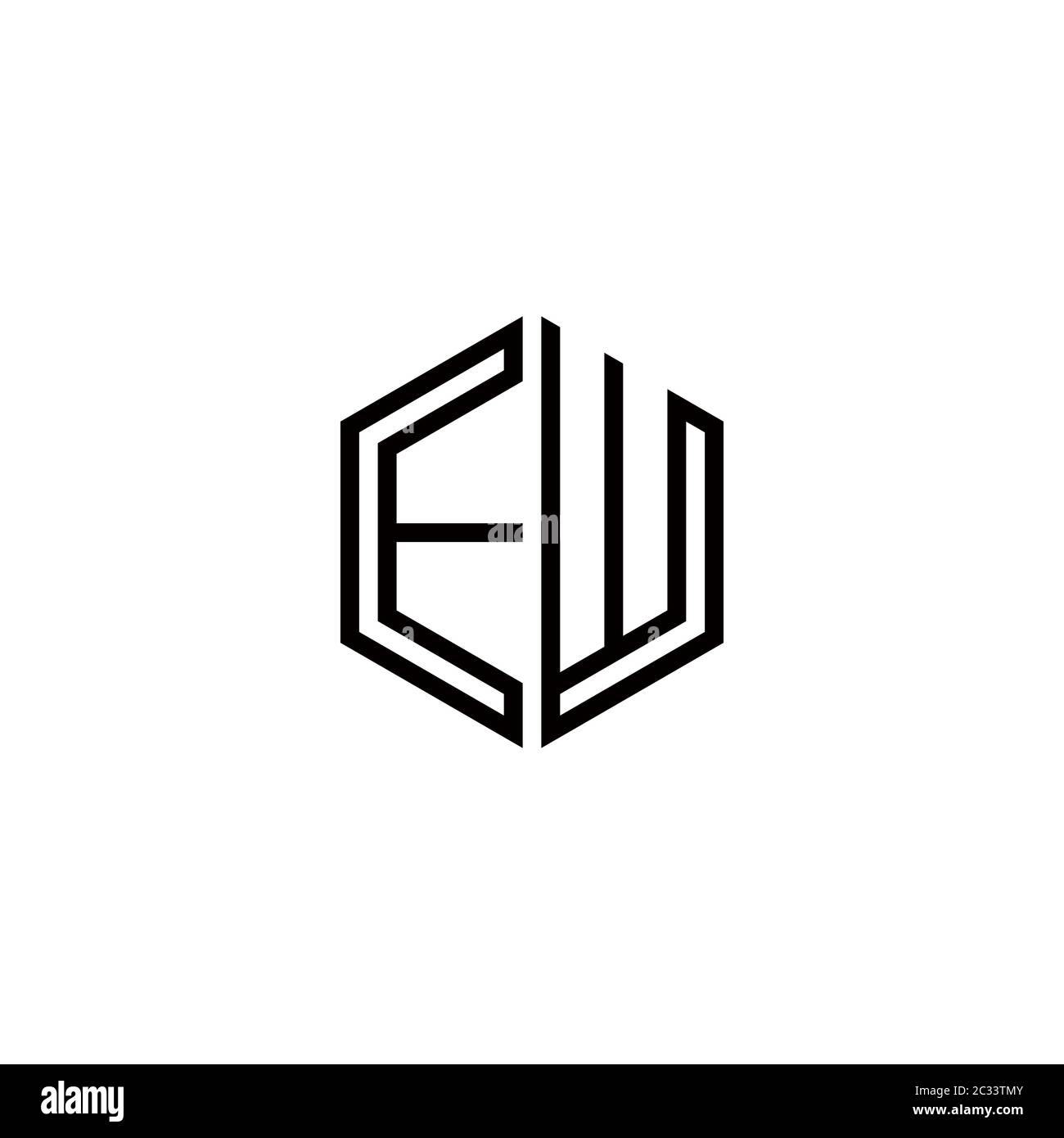 Letter ew logo hi-res stock photography and images - Alamy