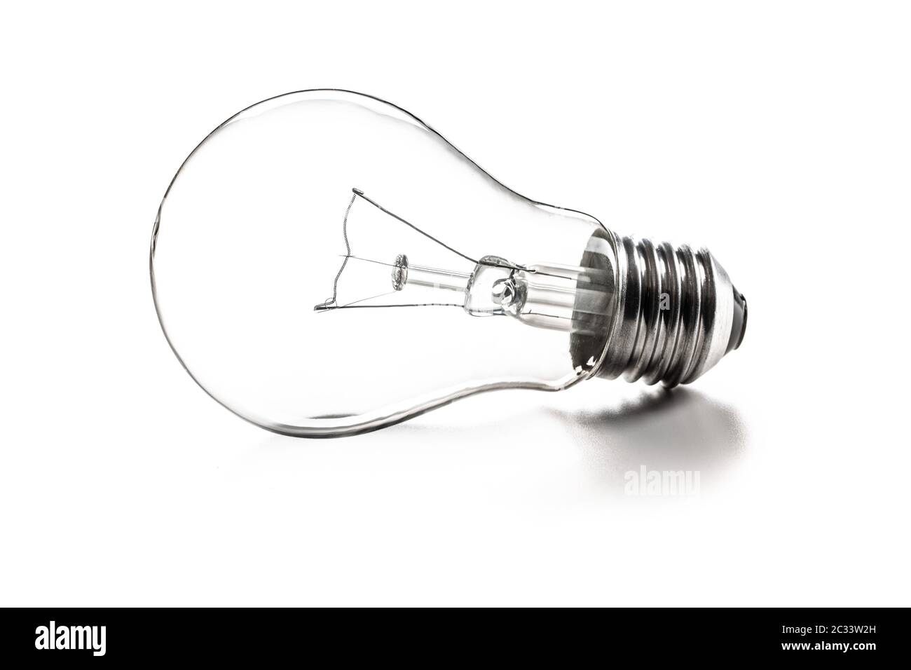 Classic light bulb isolated on white background Stock Photo - Alamy