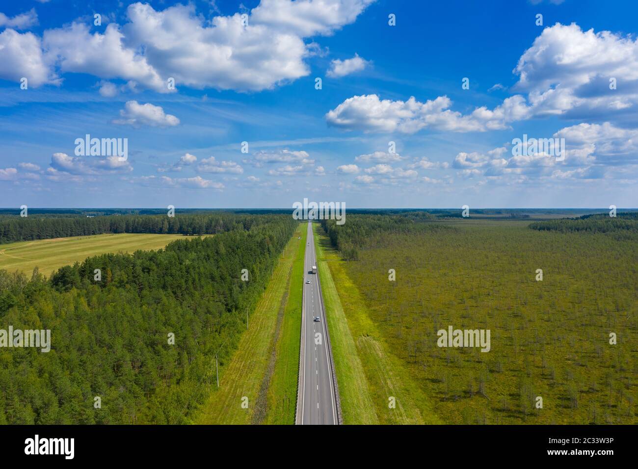 Aerial flying over scenic road hi-res stock photography and images - Alamy