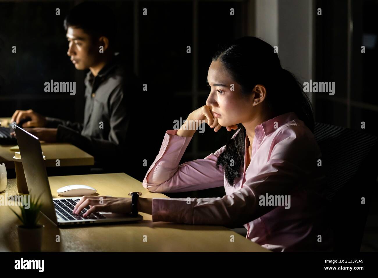 Working Late at night Stock Photo - Alamy