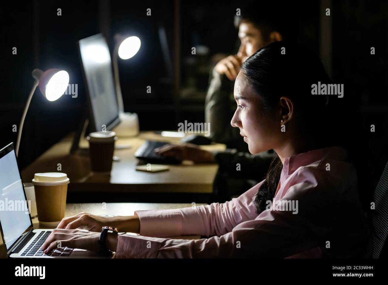 Working Late at night Stock Photo - Alamy