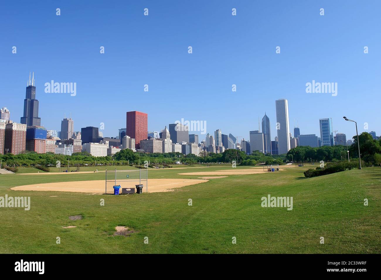 Baseball field city cityscape downtown building hi-res stock ...