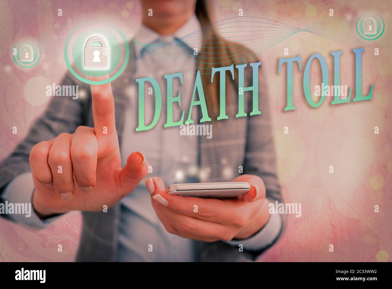 Conceptual hand writing showing Death Toll. Concept meaning the number ...