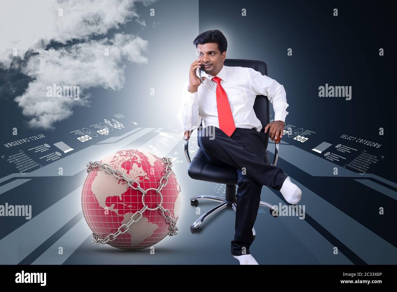 Business man thinking new idea Stock Photo - Alamy