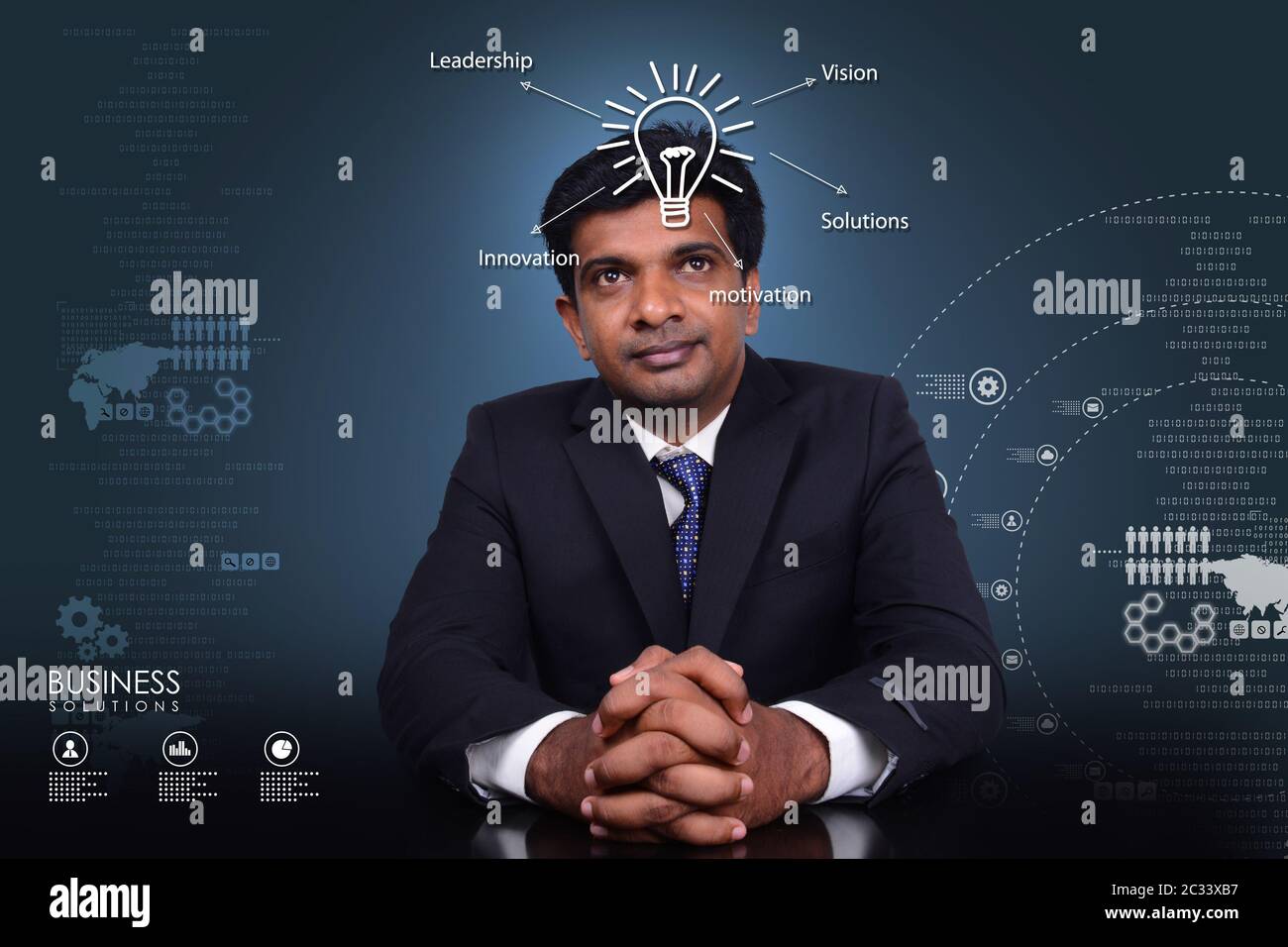 Business man thinking new idea Stock Photo - Alamy
