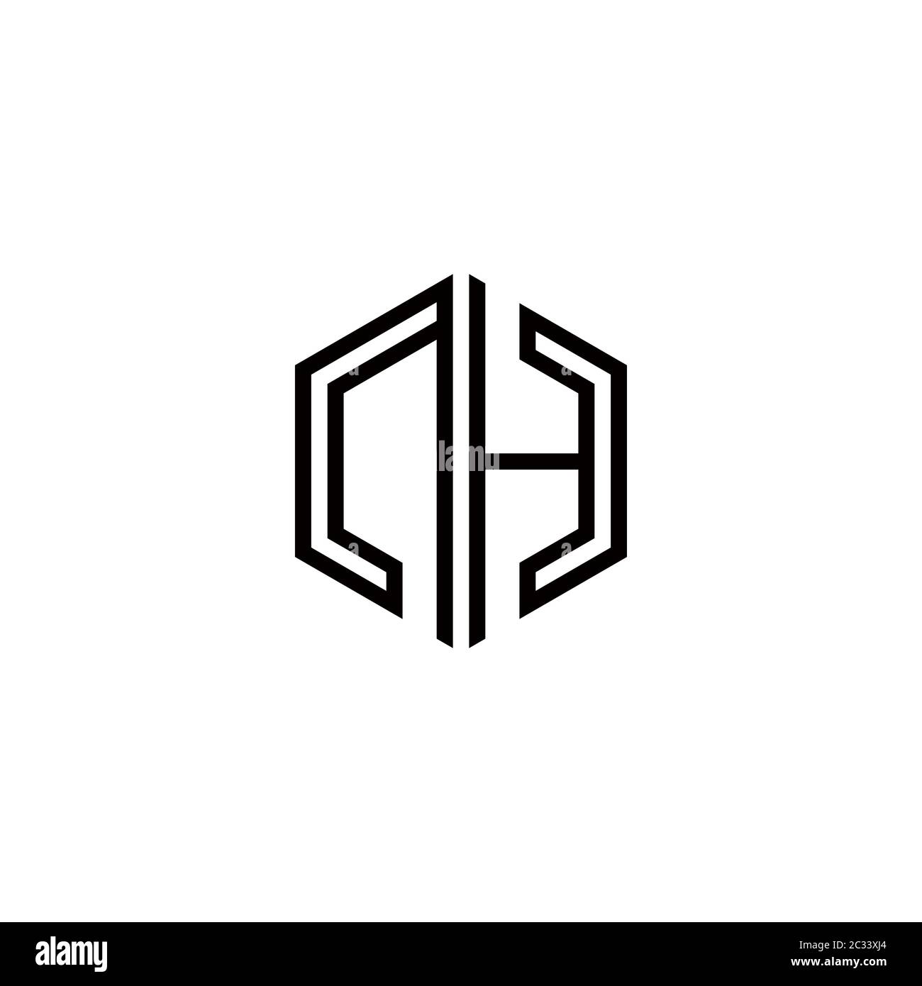 Letter nh logo vector vectors hi-res stock photography and images - Alamy