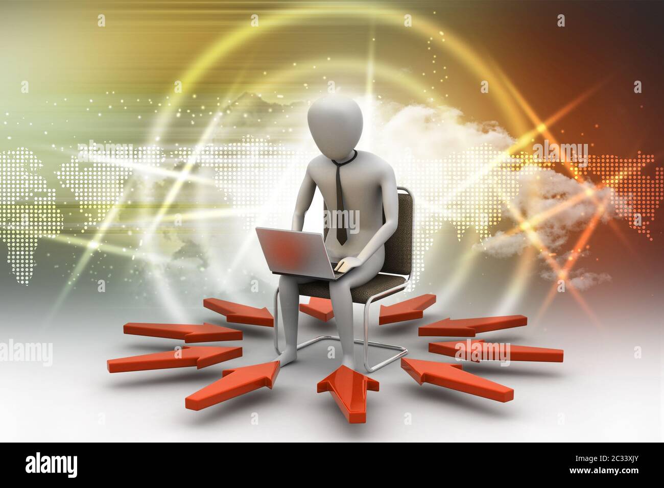 3d guy laptop on hi-res stock photography and images - Alamy