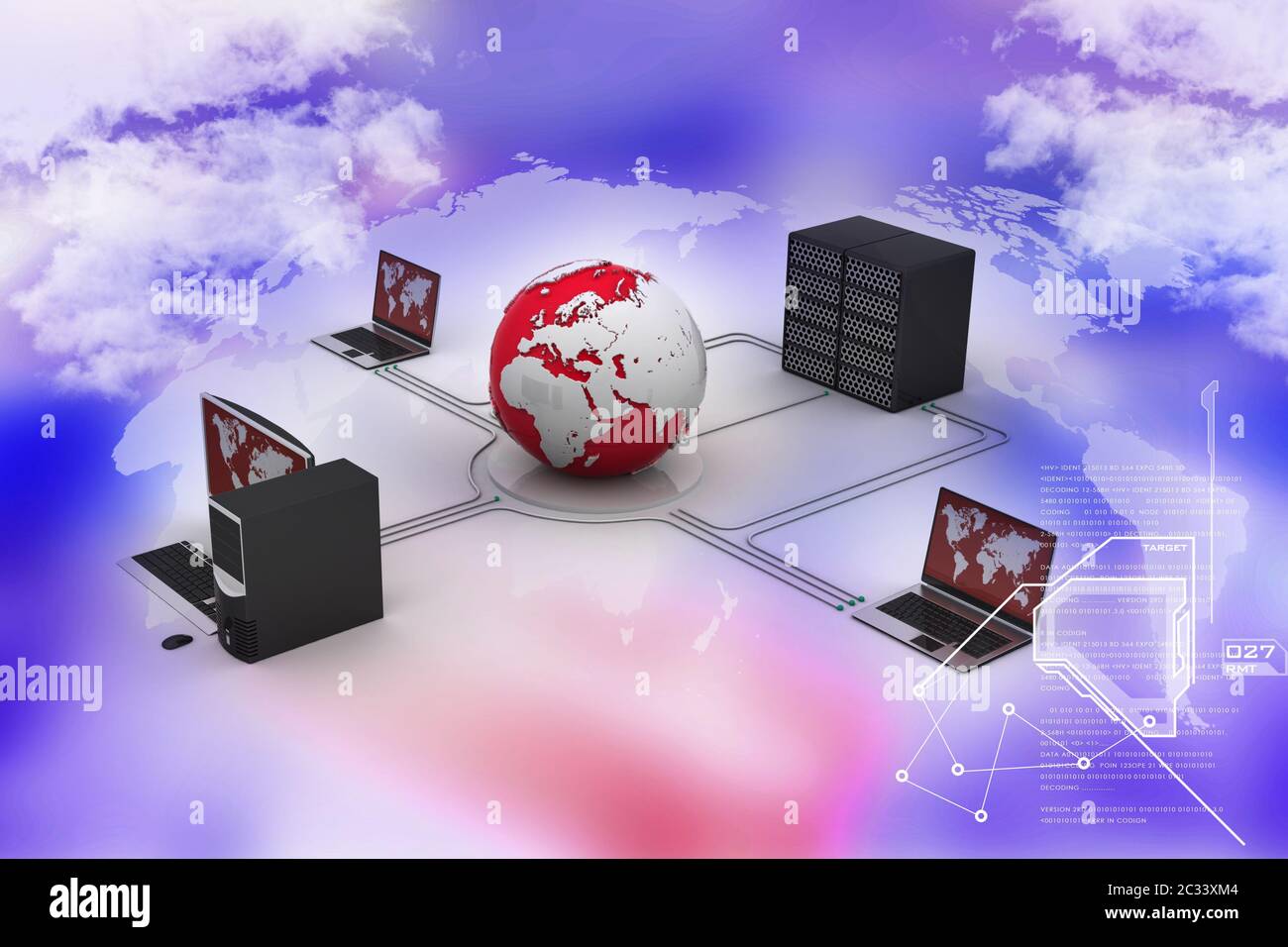 Global computer networking Stock Photo - Alamy