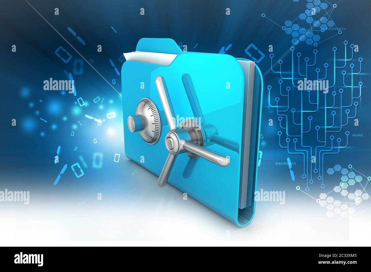 folder with safe lock Stock Photo - Alamy