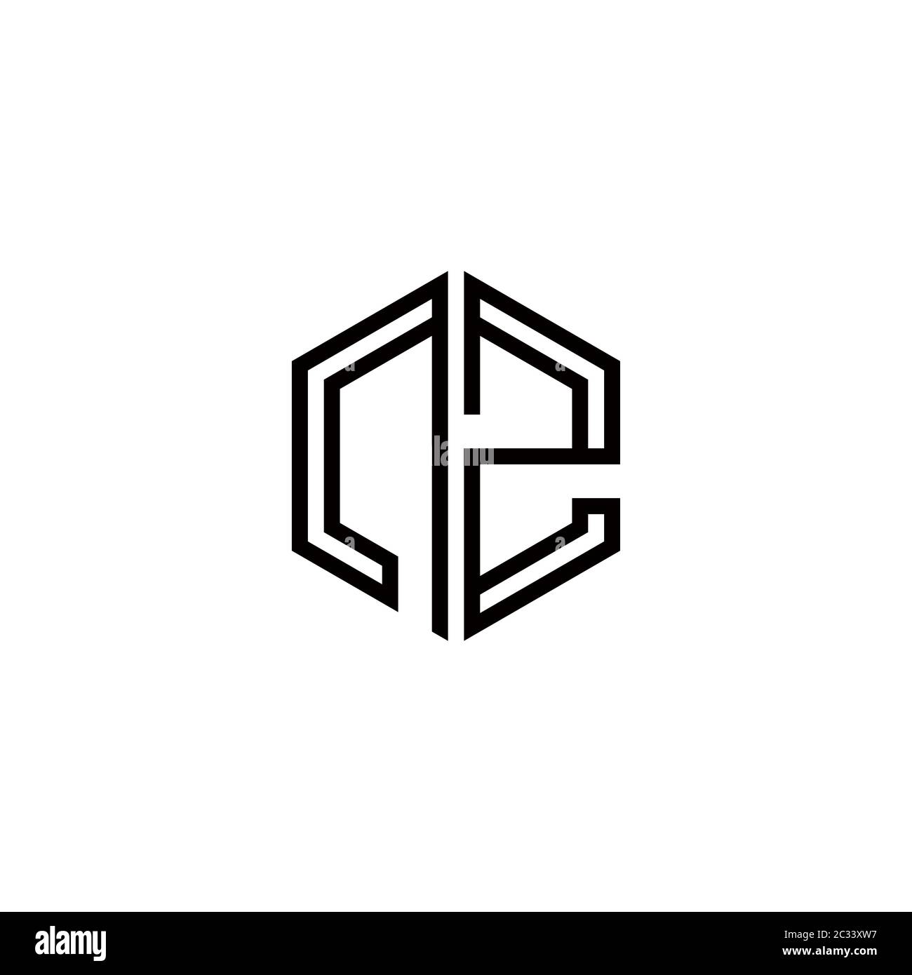 NZ alphabet abstract initial letter logo design vector template Stock ...