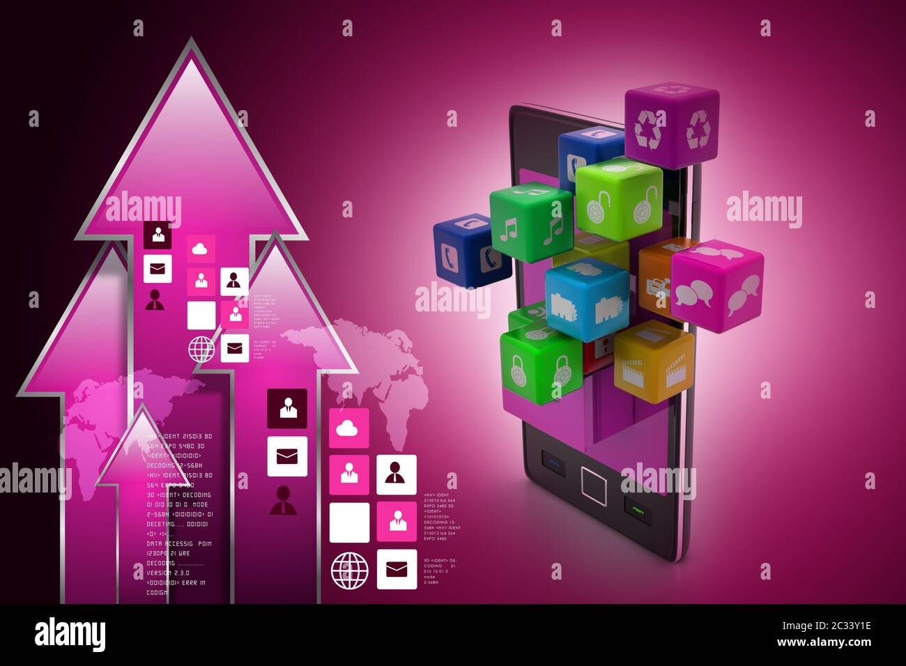 application icon concept Stock Photo - Alamy