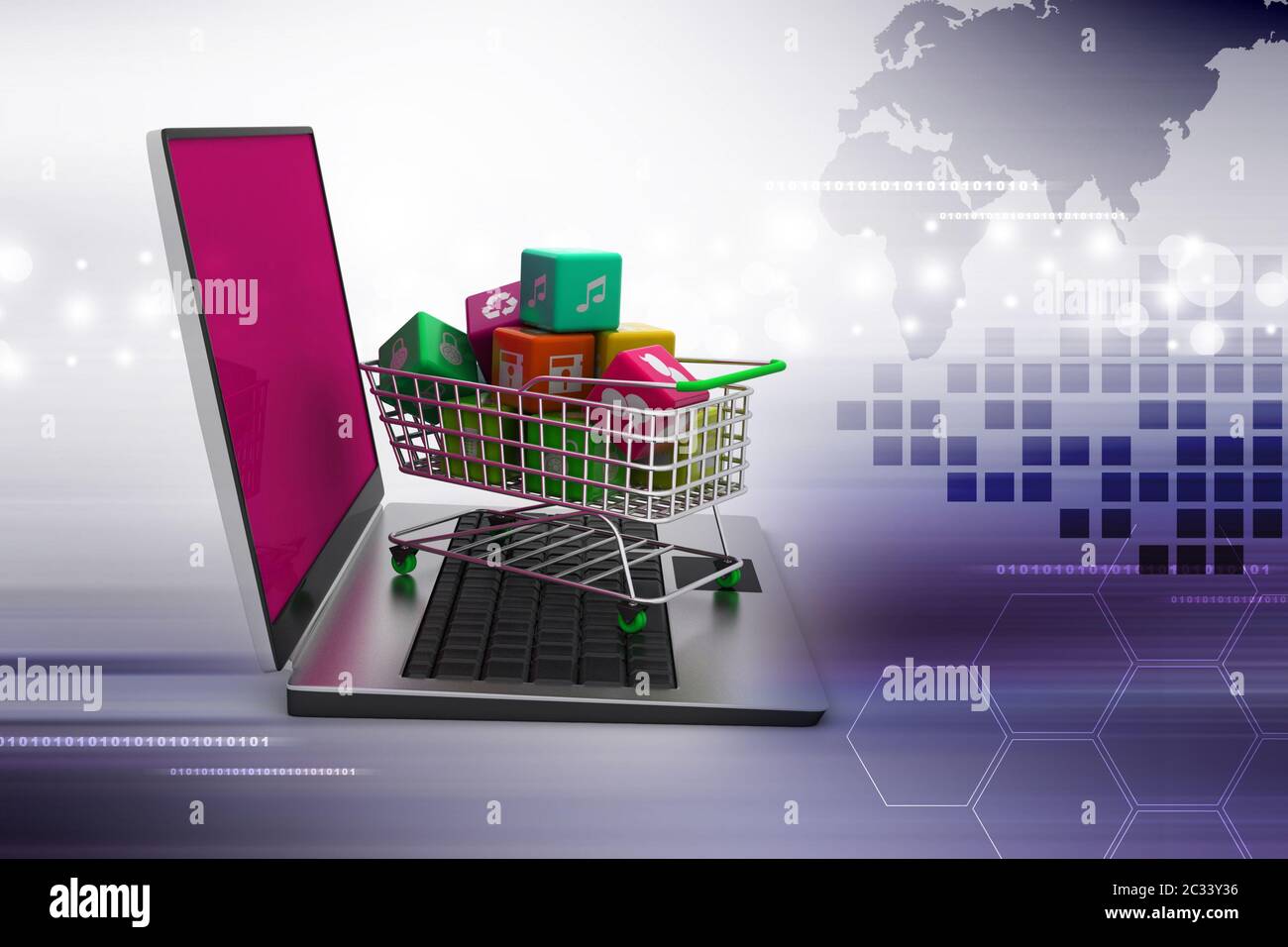 Internet and Online Shopping Concept Stock Photo - Alamy