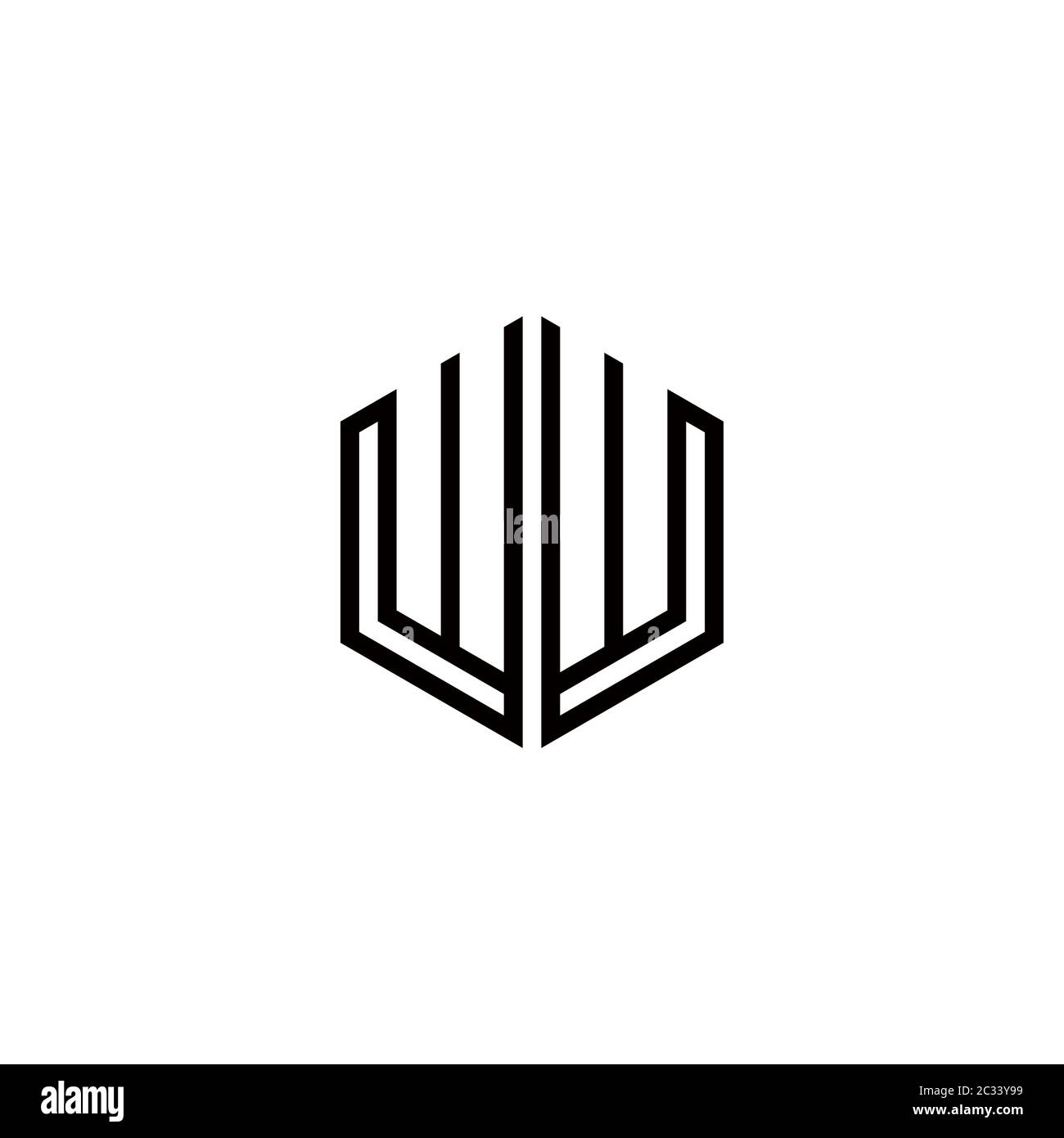 Letter ww vector vectors Stock Vector Images - Alamy