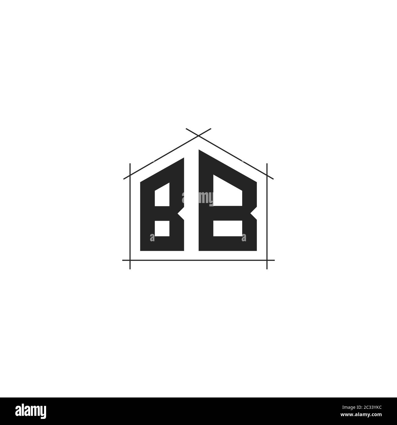 Initial logo bb vector vectors hi-res stock photography and images - Alamy