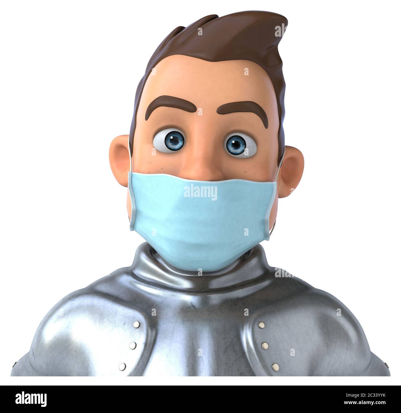 3D illustration of a cartoon character with a mask Stock Photo - Alamy