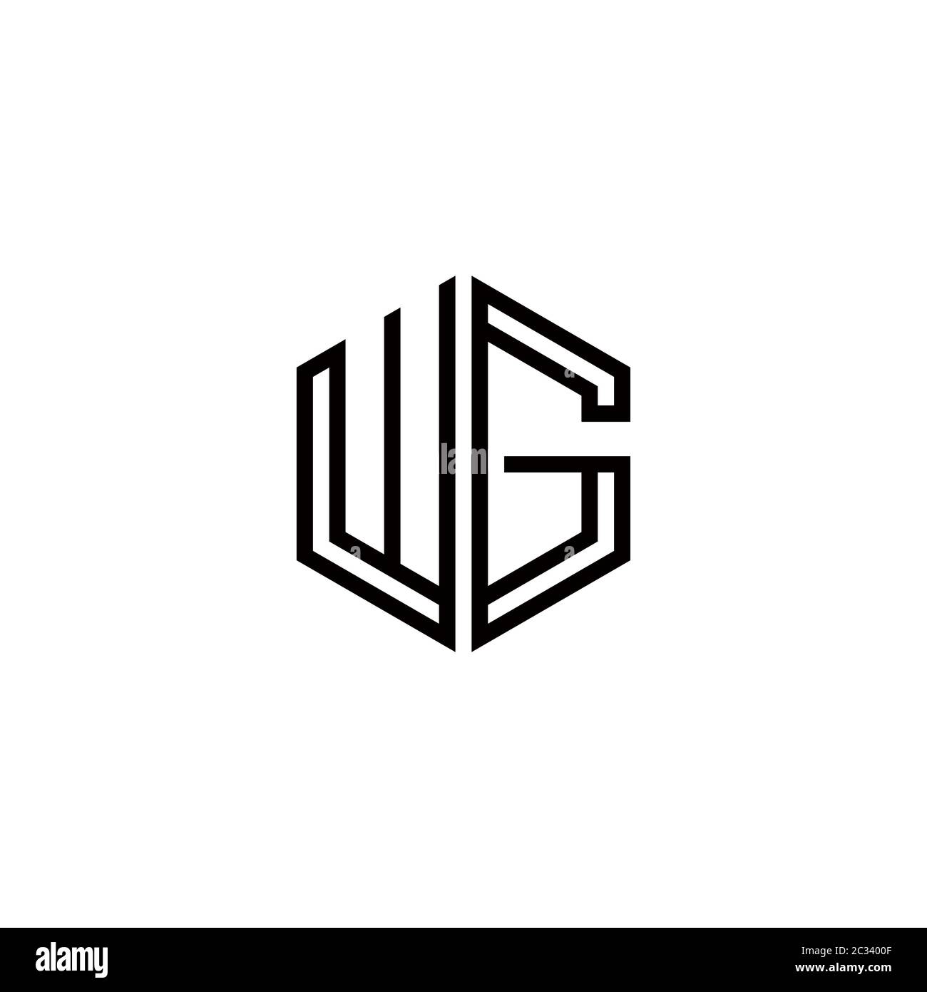 Letter wg vector vectors hi-res stock photography and images - Alamy