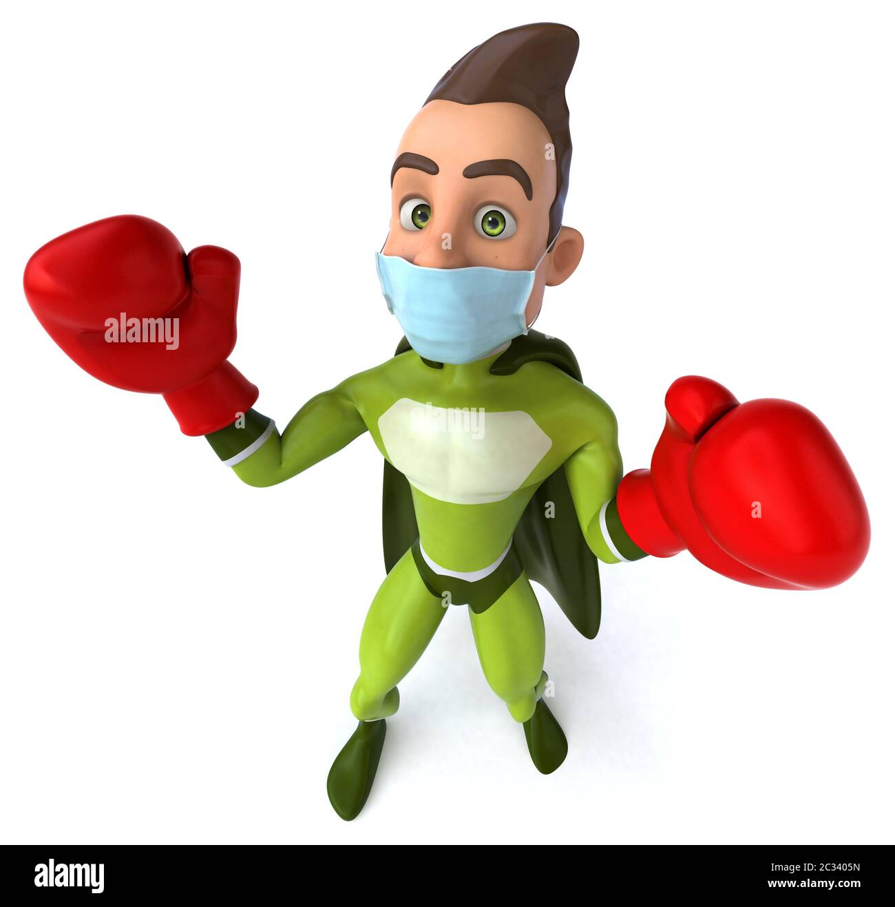 3D illustration of a cartoon character with a mask Stock Photo - Alamy