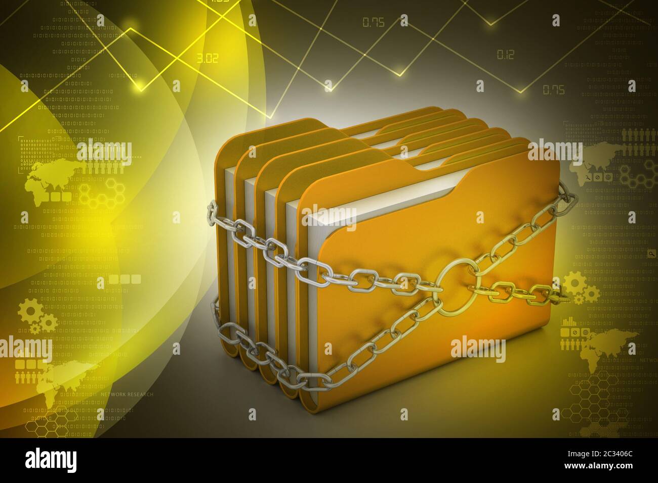 folder locked by chains Stock Photo - Alamy