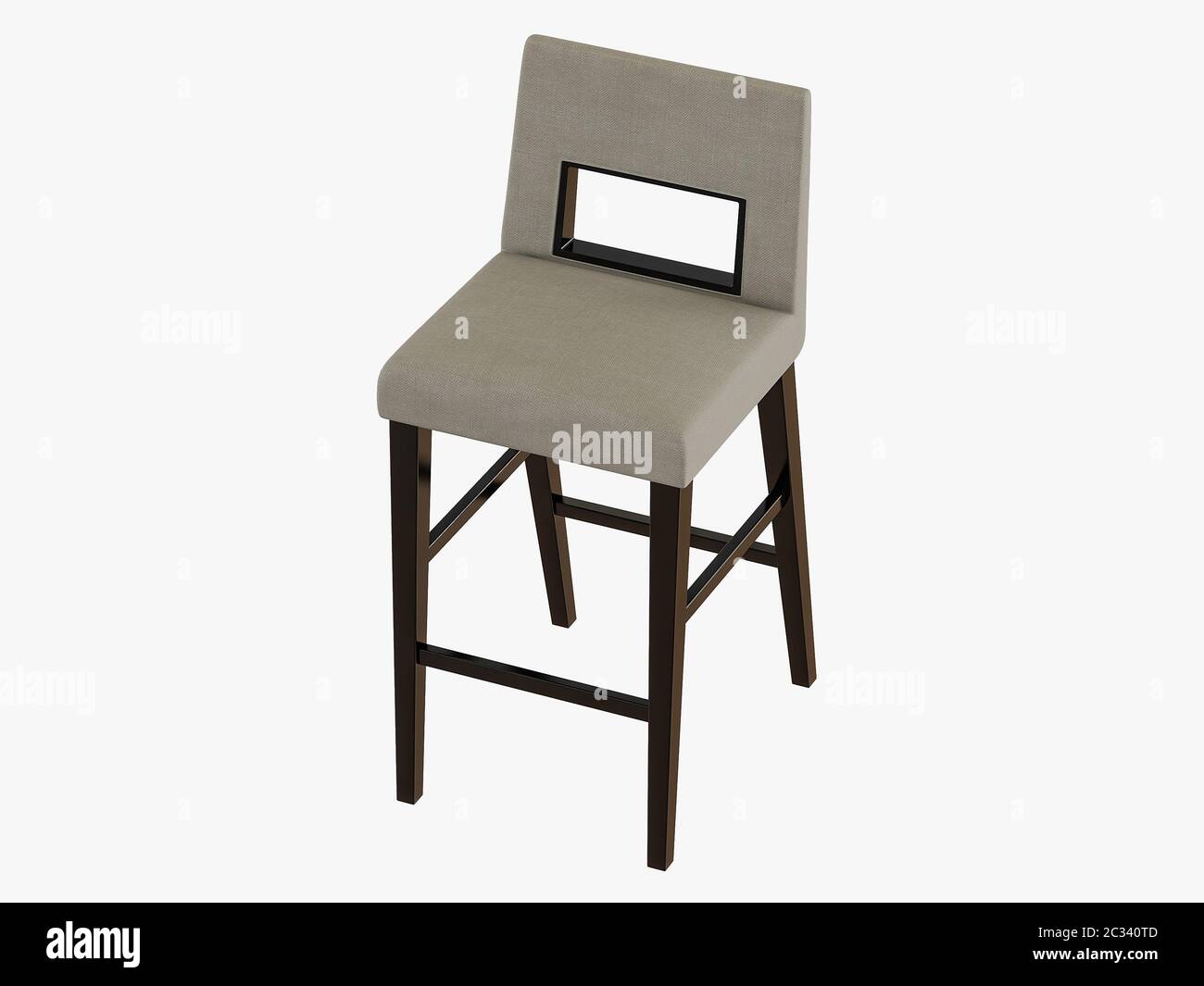 Bar chair on a white background 3d rendering Stock Photo - Alamy