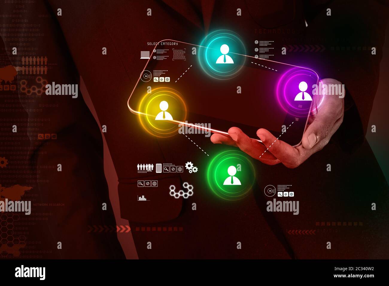 Smart hand showing futuristic technology Stock Photo - Alamy