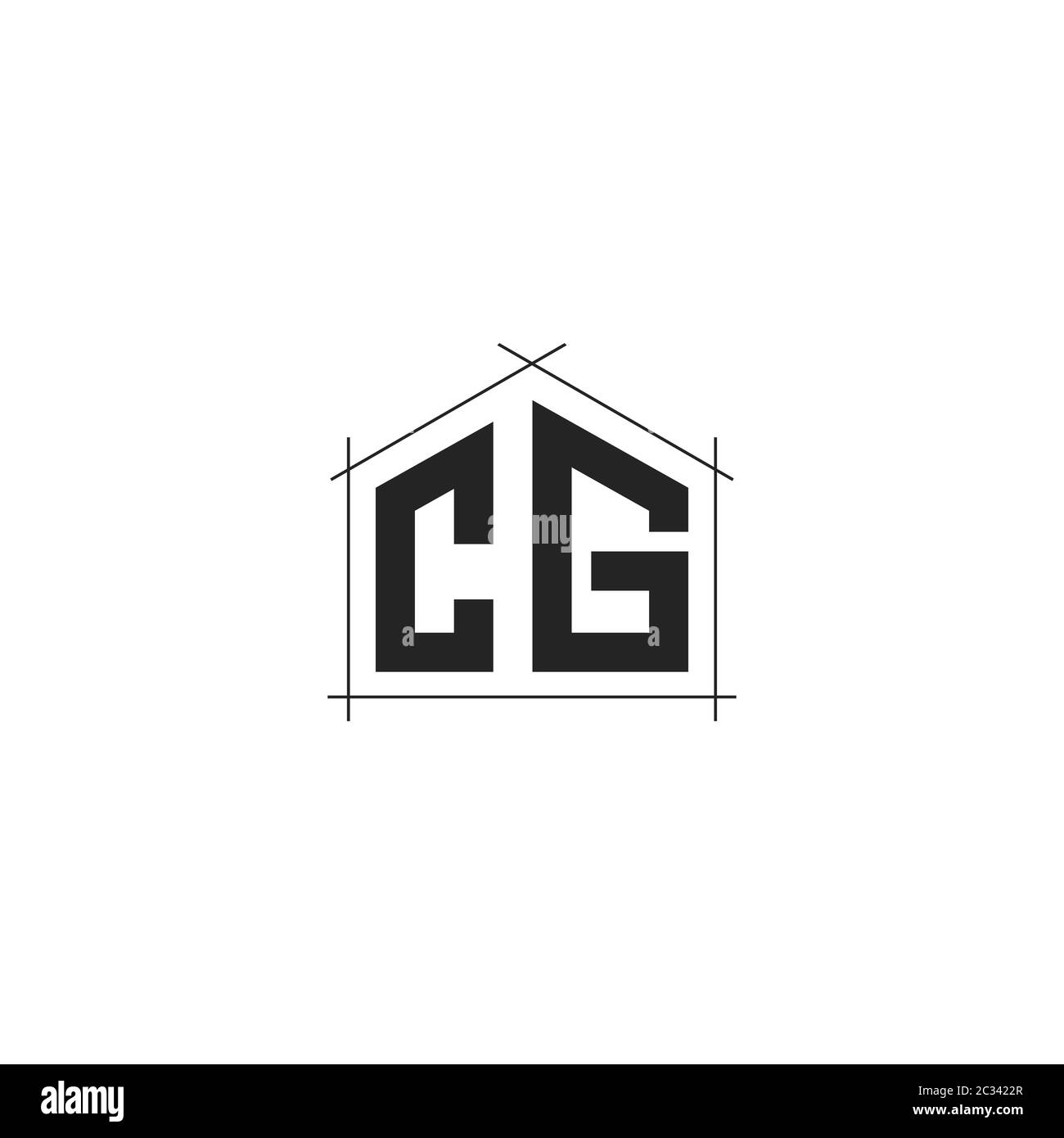 Initial cg logo vector vectors hi-res stock photography and images - Alamy