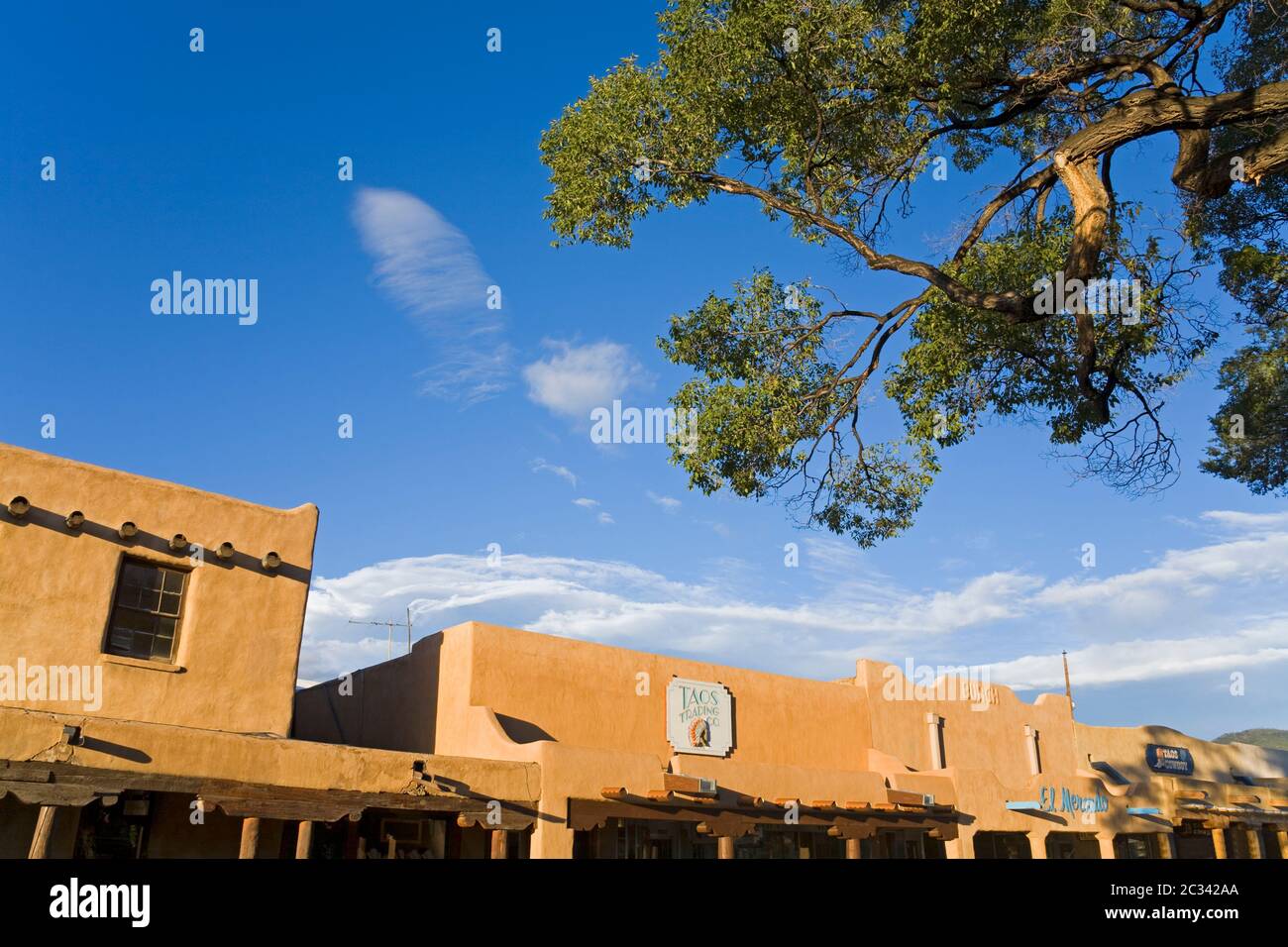 Historic Plaza in Taos,New Mexico,USA Stock Photo - Alamy