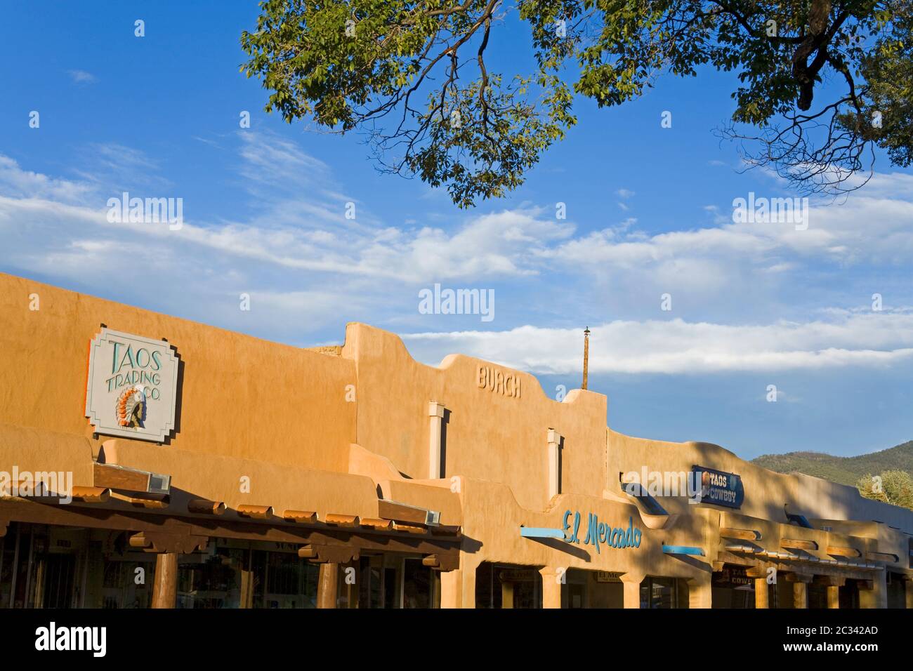 Historic Plaza in Taos,New Mexico,USA Stock Photo - Alamy