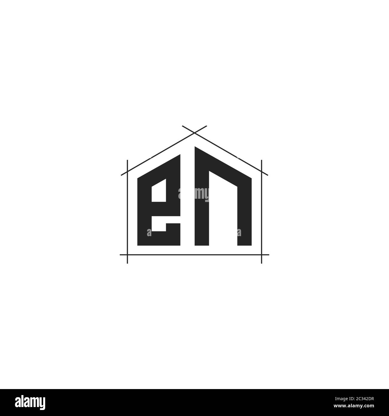 En initial logo hi-res stock photography and images - Alamy