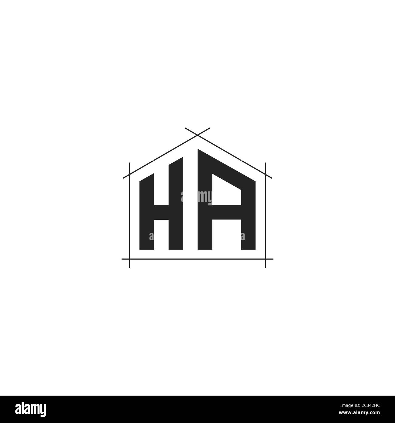 Ha logo vector vectors Cut Out Stock Images & Pictures - Alamy