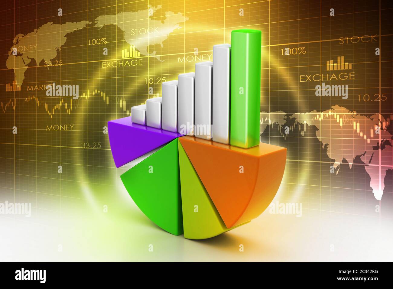 3d cylinder bar graph hi-res stock photography and images - Alamy