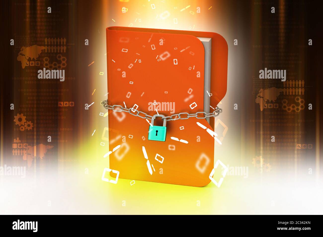 folder locked by chains Stock Photo - Alamy
