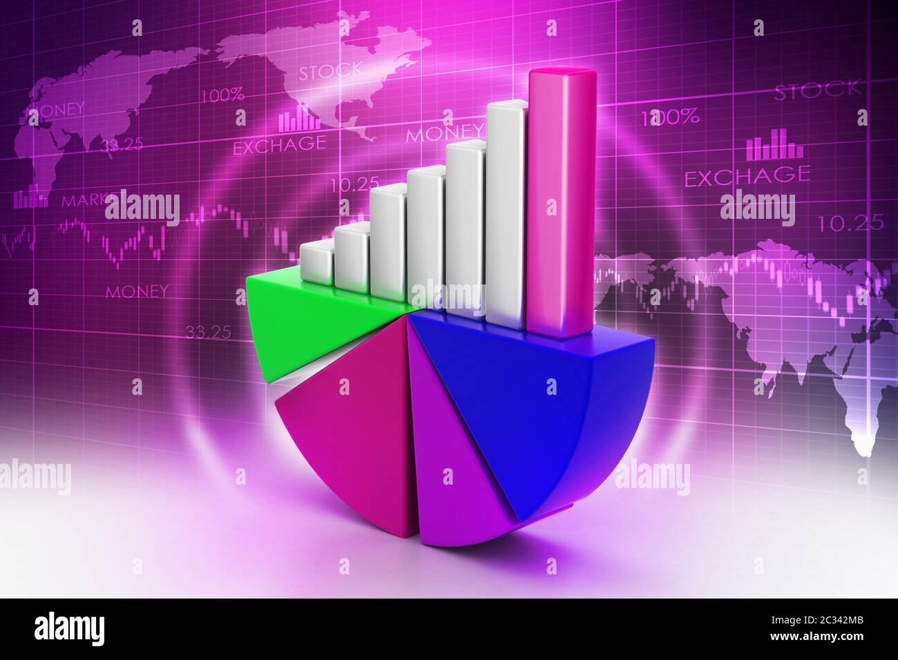 3d cylinder bar graph hi-res stock photography and images - Alamy