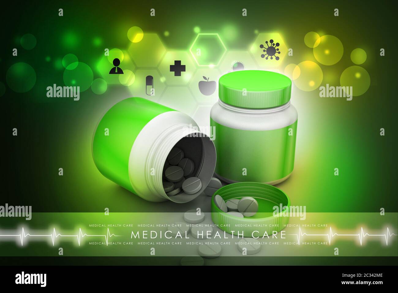 medicine bottle and pills Stock Photo - Alamy